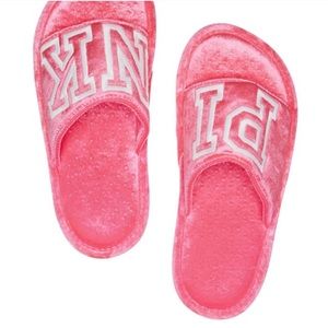 PINK Victoria's Secret Shoes | Pink Victoria Secret Slippers Grey ...